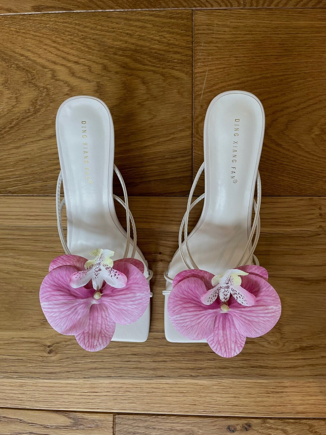 Baby Pink Orchid Flower Heels Sandals - Etsy