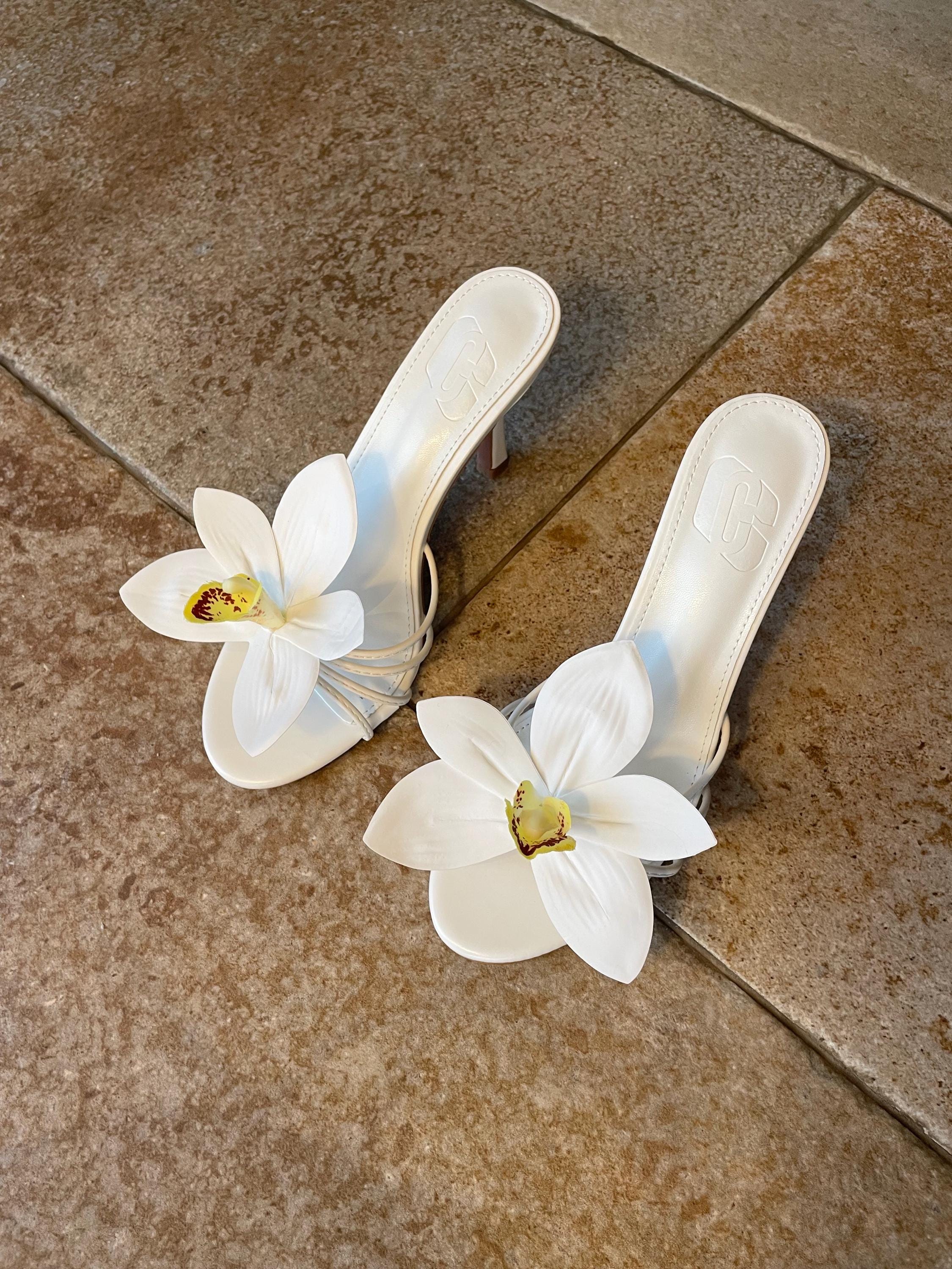 White Orchid Heels - Etsy