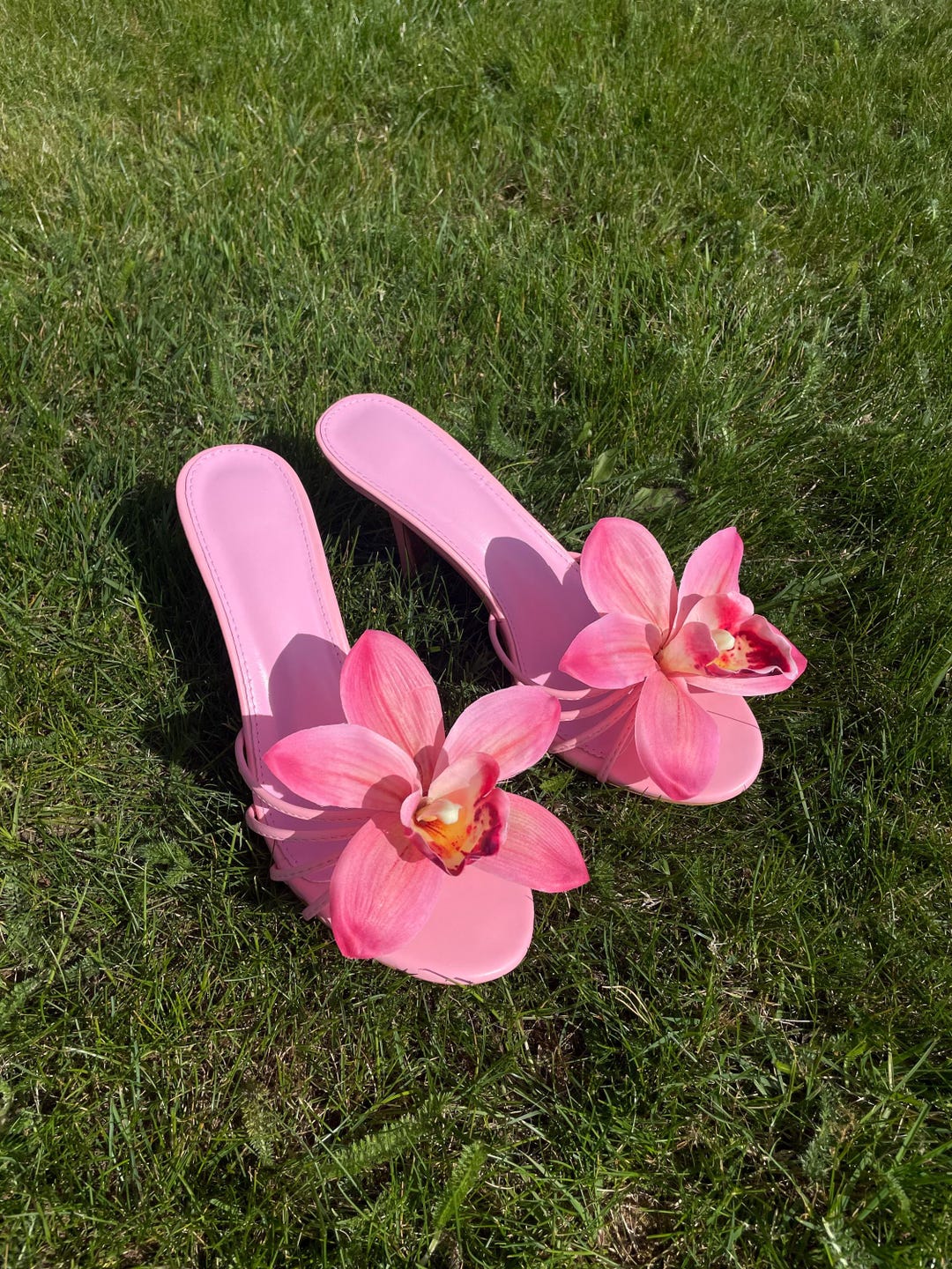Coral Pink Orchid Heels - Etsy