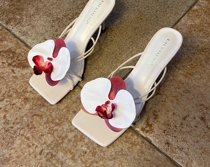 Pink/white Orchid Heels - Etsy Canada
