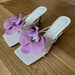 Mauve Orchid Flower Heels Sandals - Etsy