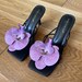 Mauve Orchid Flower Heels Sandals - Etsy