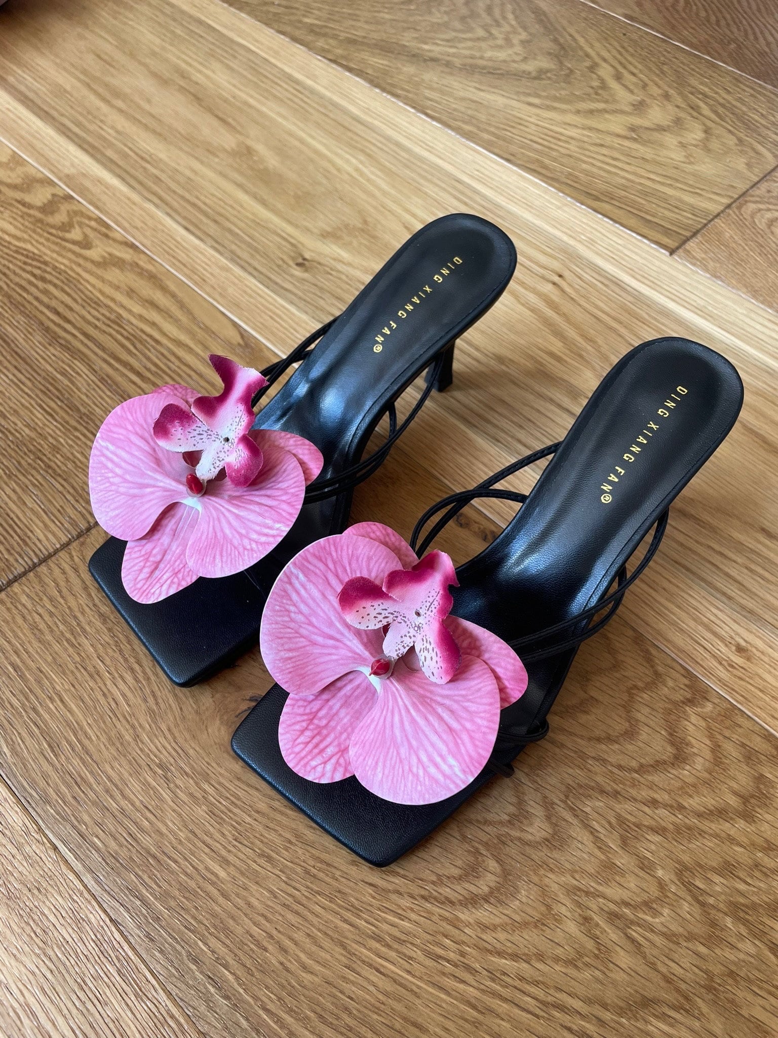 Soft Red Orchid Flower Heels Sandals - Etsy