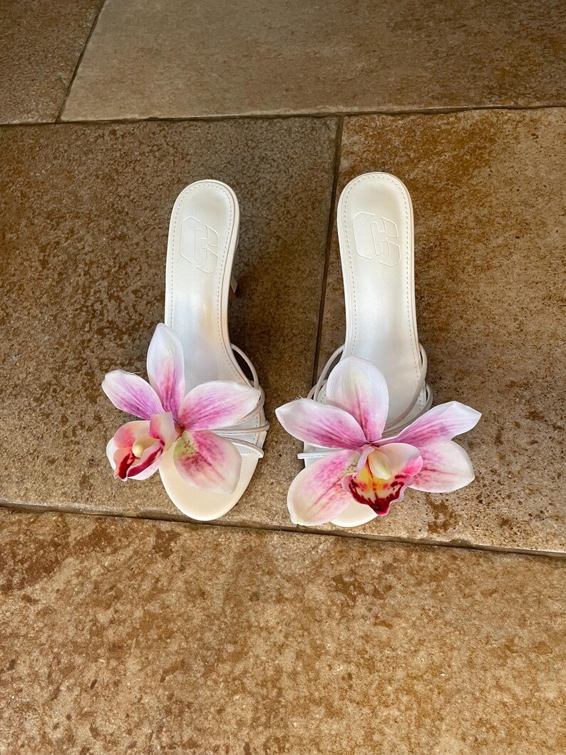 Pink/white Orchid Heels - Etsy Canada