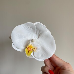 White Handmade Orchid Flower Heels Sandals - Etsy