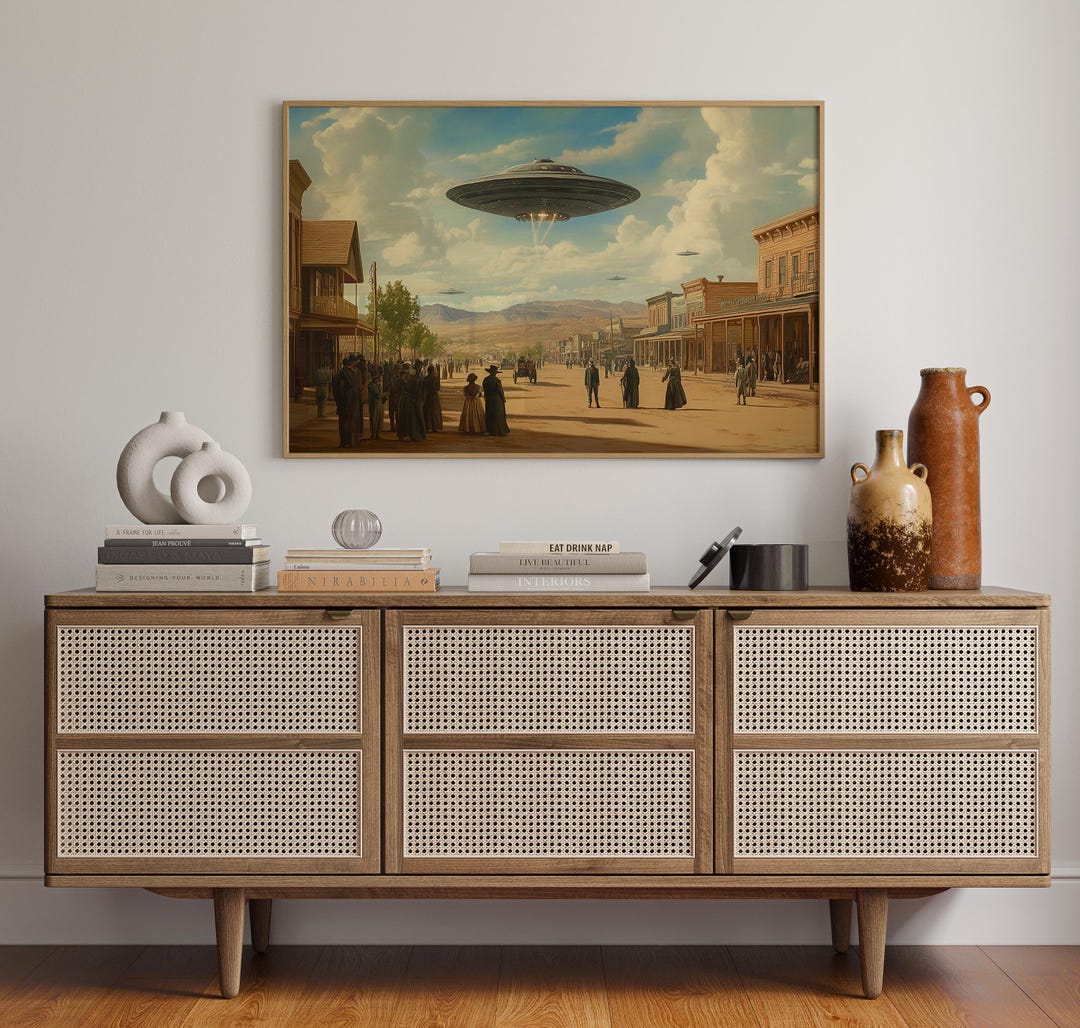 Classical Oil Painting of Ufo/fun Conversation Piece/digital Download ...