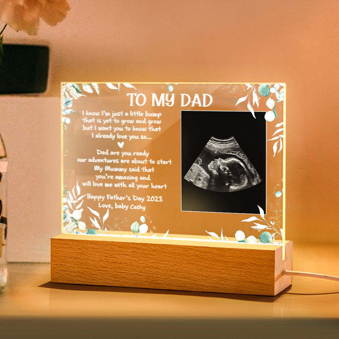 Pregnancy Announcement, Custom Pregnant, Father's Day, Custom Acrylic ...