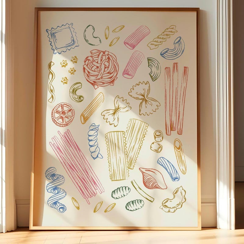 Pasta Poster - Etsy