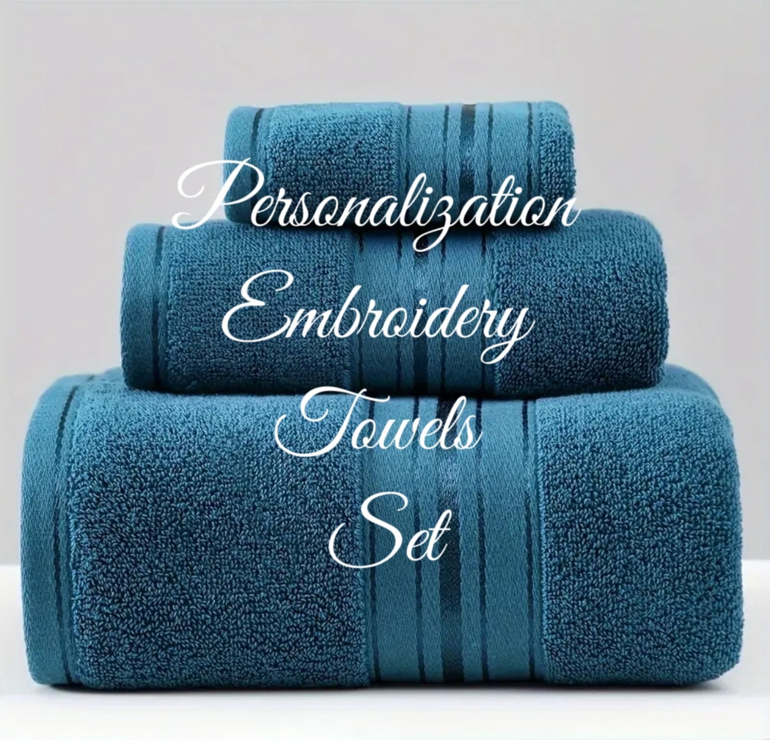 Embroidery Personalization Towels Set, Bath Towels, Wedding Gifts ...