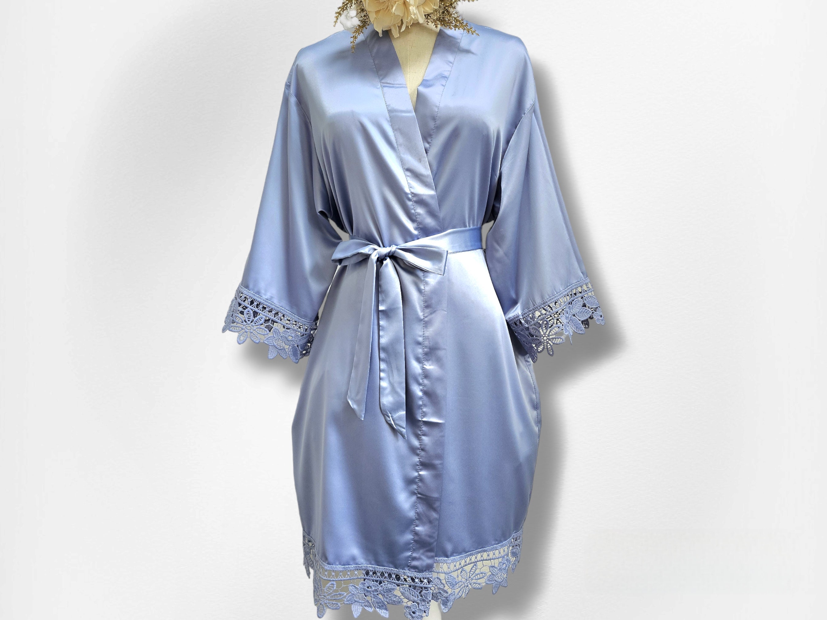 Embroidered Robes,personalized Silk Robes,bridal Robe, Bridesmaids ...