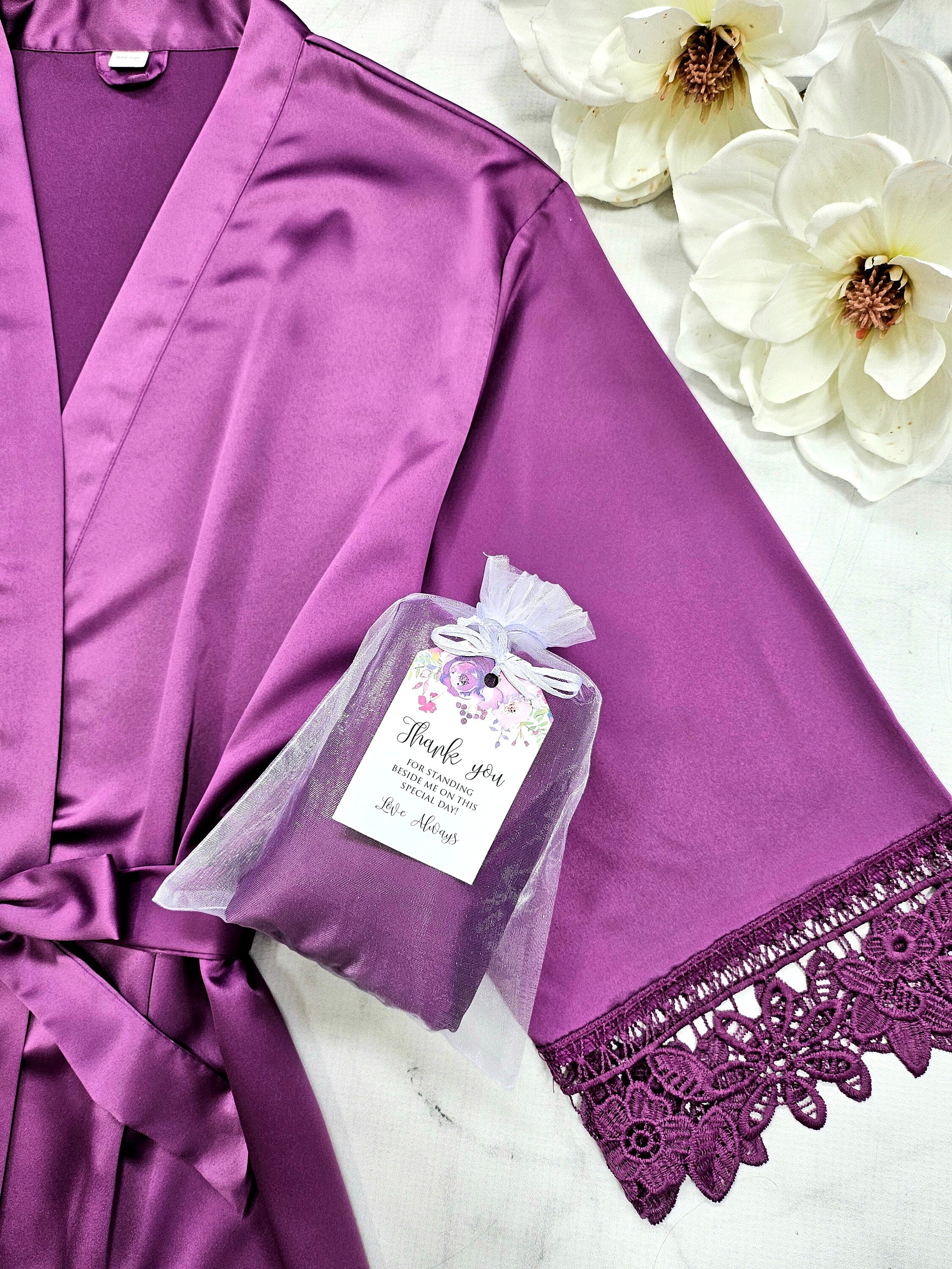Embroidered Robes,personalized Silk Robes,bridal Robe, Bridesmaids ...