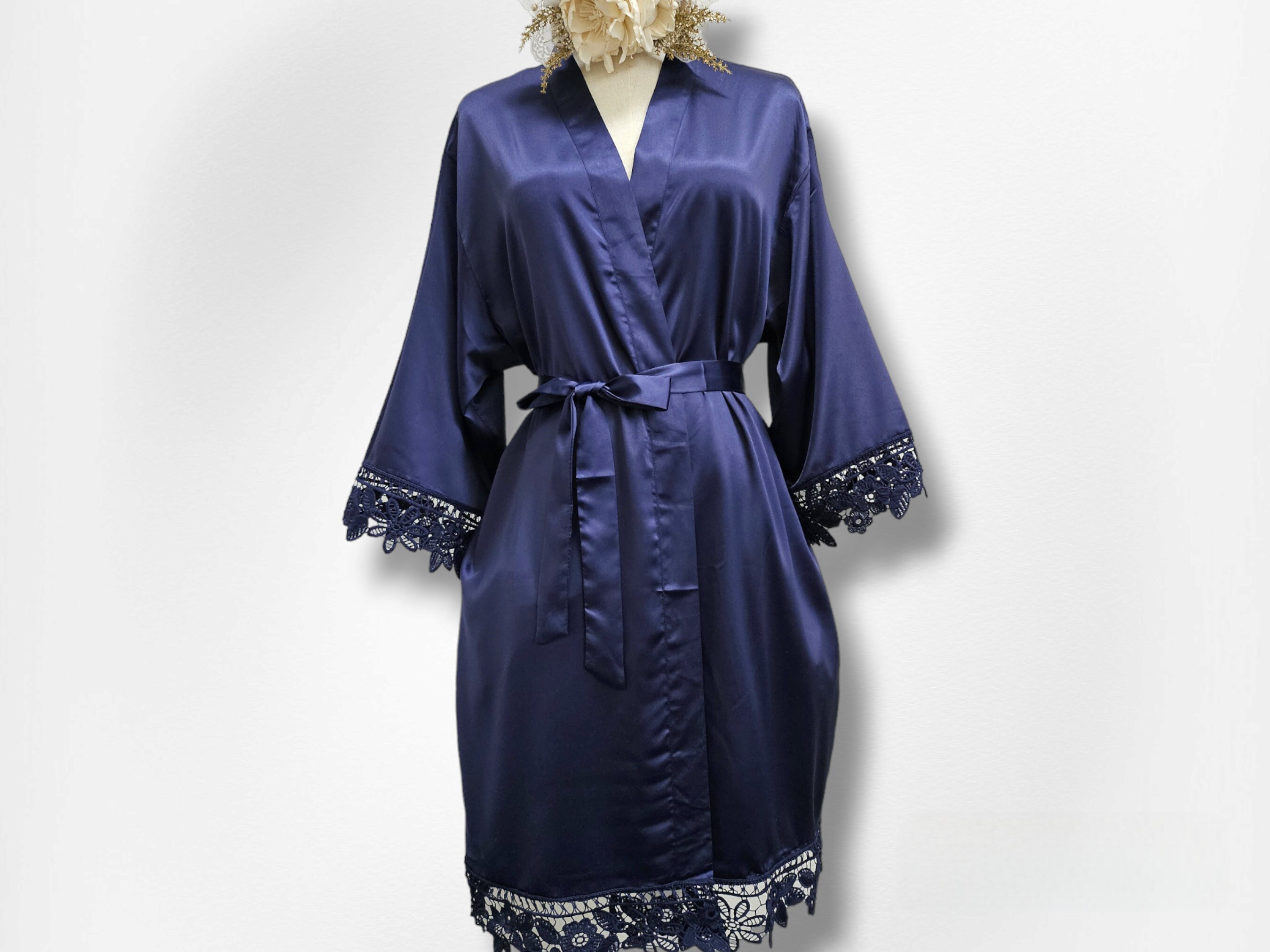 Embroidered Robes,personalized Silk Robes,bridal Robe, Bridesmaids ...