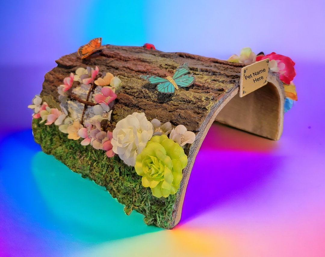 Snake Hide Personalized Half Log Bearded Dragon Custom Handmade Reptile ...