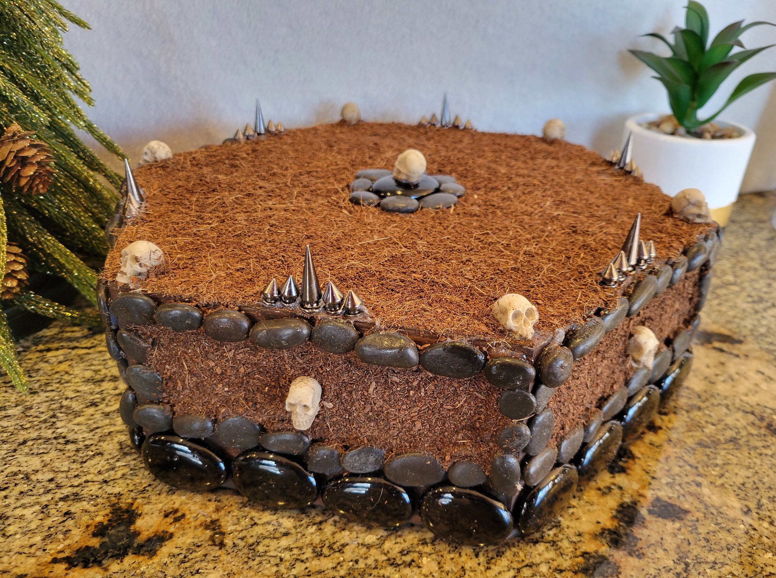 Snake Hide Gothic Skull Hide Handmade Custom Natural Reptile House ...