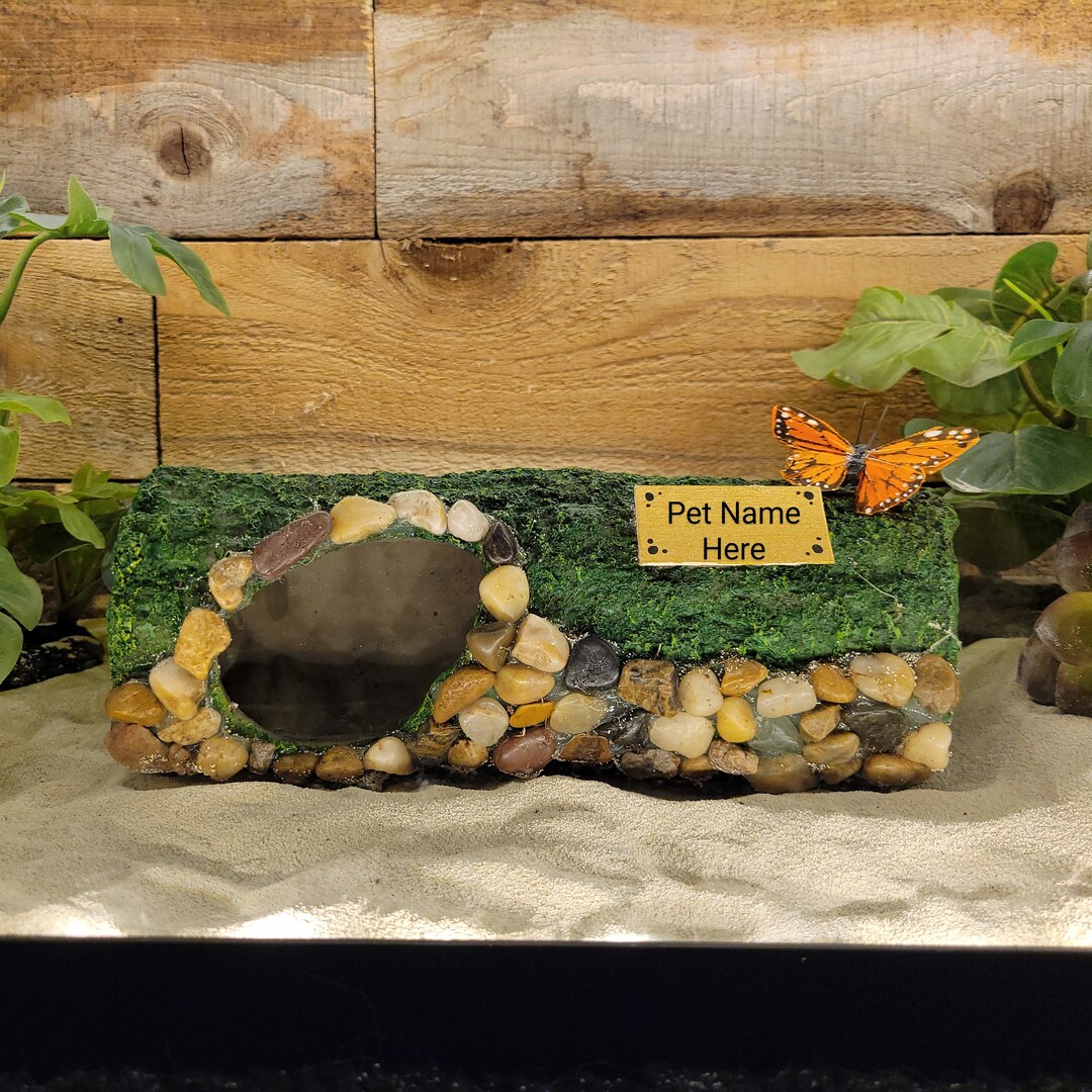 Reptile Hide Leopard Gecko Tank Decor Custom Handmade Monarch Butterfly ...