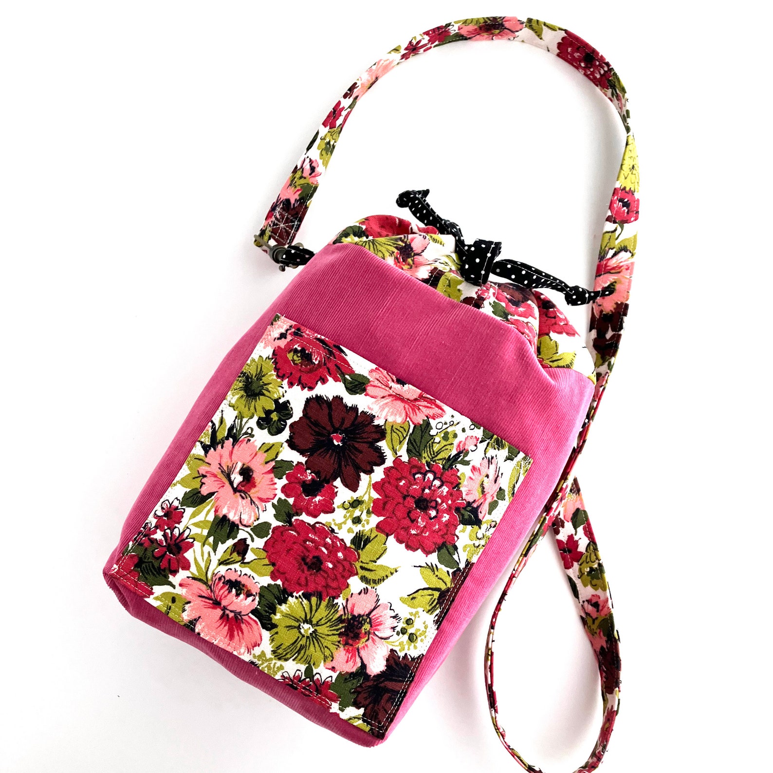 Crossbody Drawstring Project Bag Pdf Sewing Pattern Digital Etsy