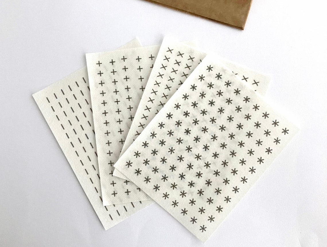 Visible Mending Stick and Stitch Patterns: (4) Sashiko Mending Designs ...