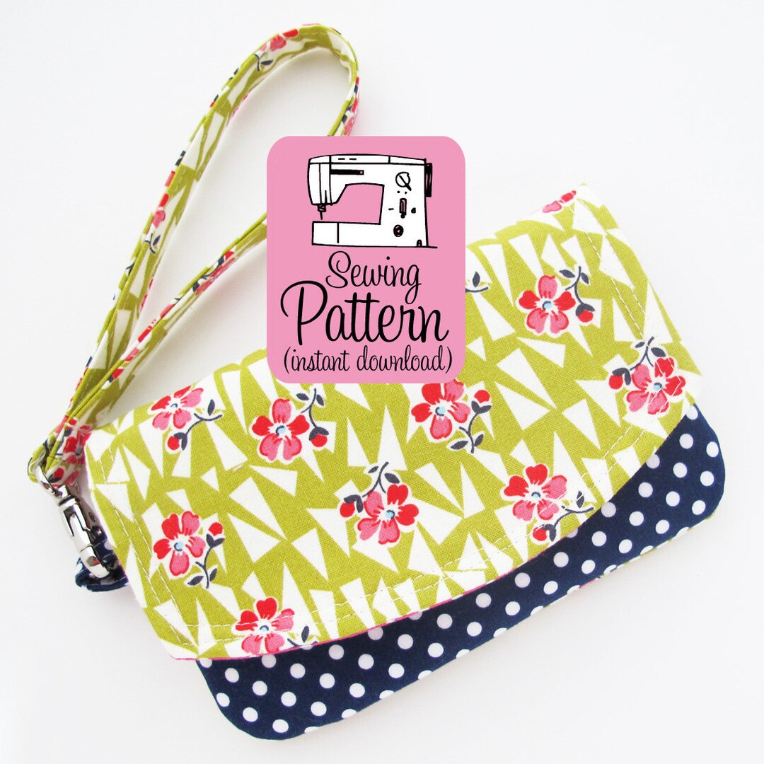 Zip Pocket Pouch Wristlet PDF Sewing Pattern: Intermediate Sewing ...