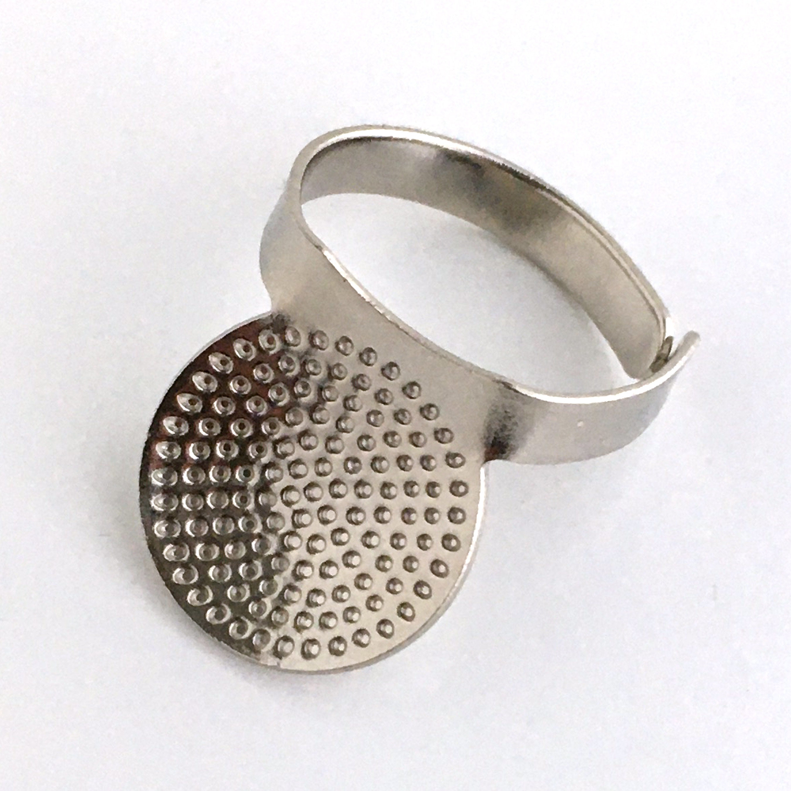 Sashiko Palm Thimble: Adjustable Ring Dish Thimble From - Etsy