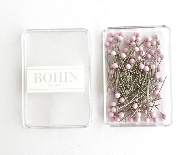 Bohin Glass Pins in BABY PINK: French Sewing Pins With a Murano Glass ...