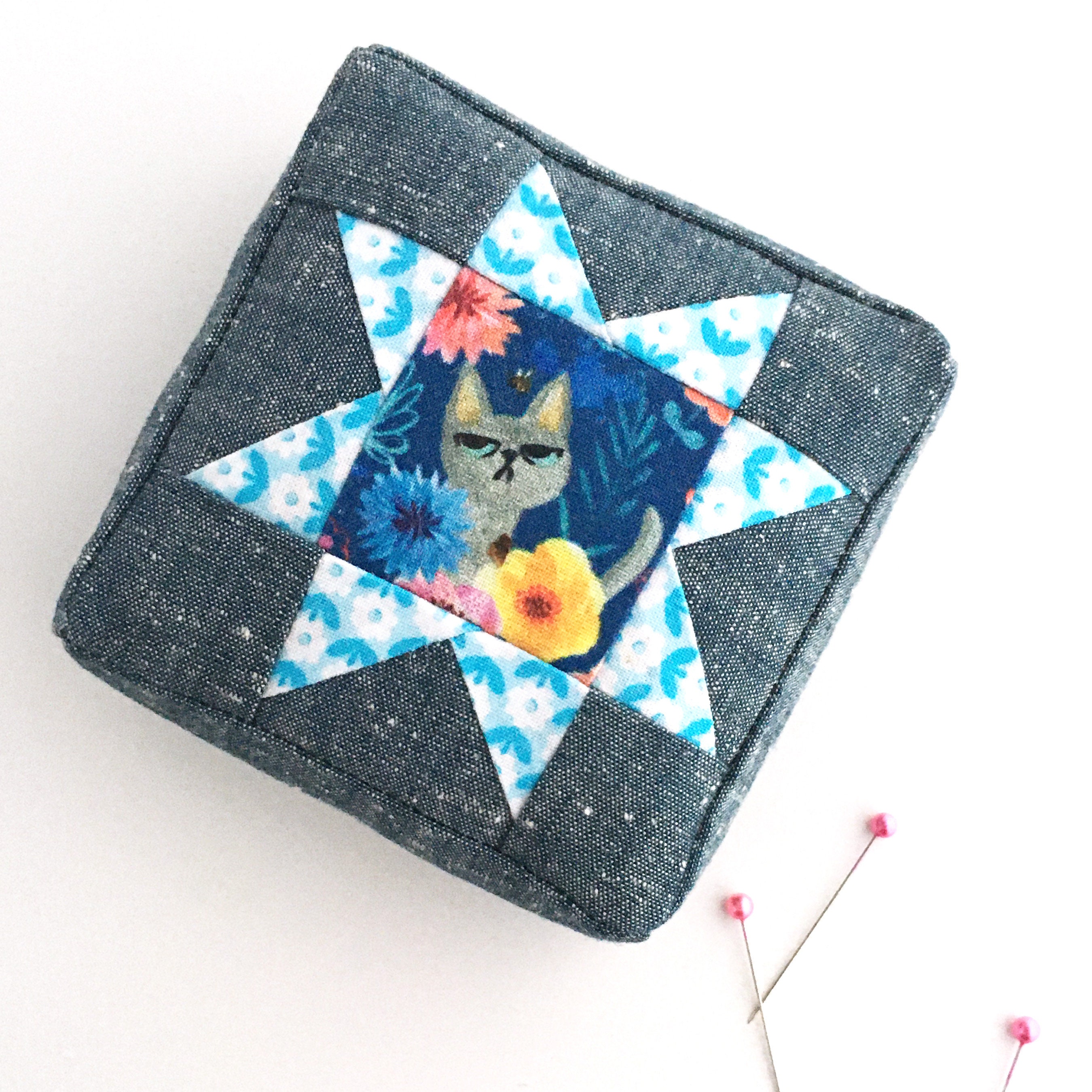 Sawtooth Star Pincushion PDF Sewing Pattern — michellepatterns.com