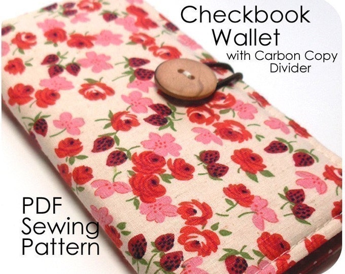 Checkbook Wallet PDF Sewing Pattern - Etsy