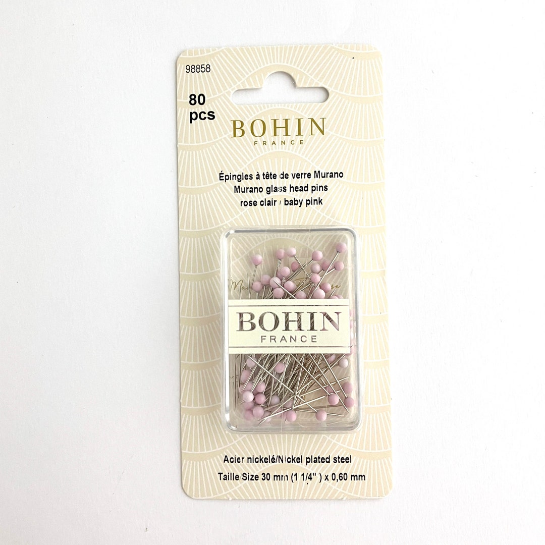 Pink Sewing Pins: Bohin Glass Head Pins in BABY PINK - Etsy