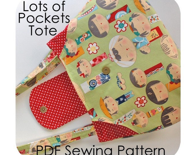 Lots of Pockets Tote PDF Sewing Pattern - Etsy
