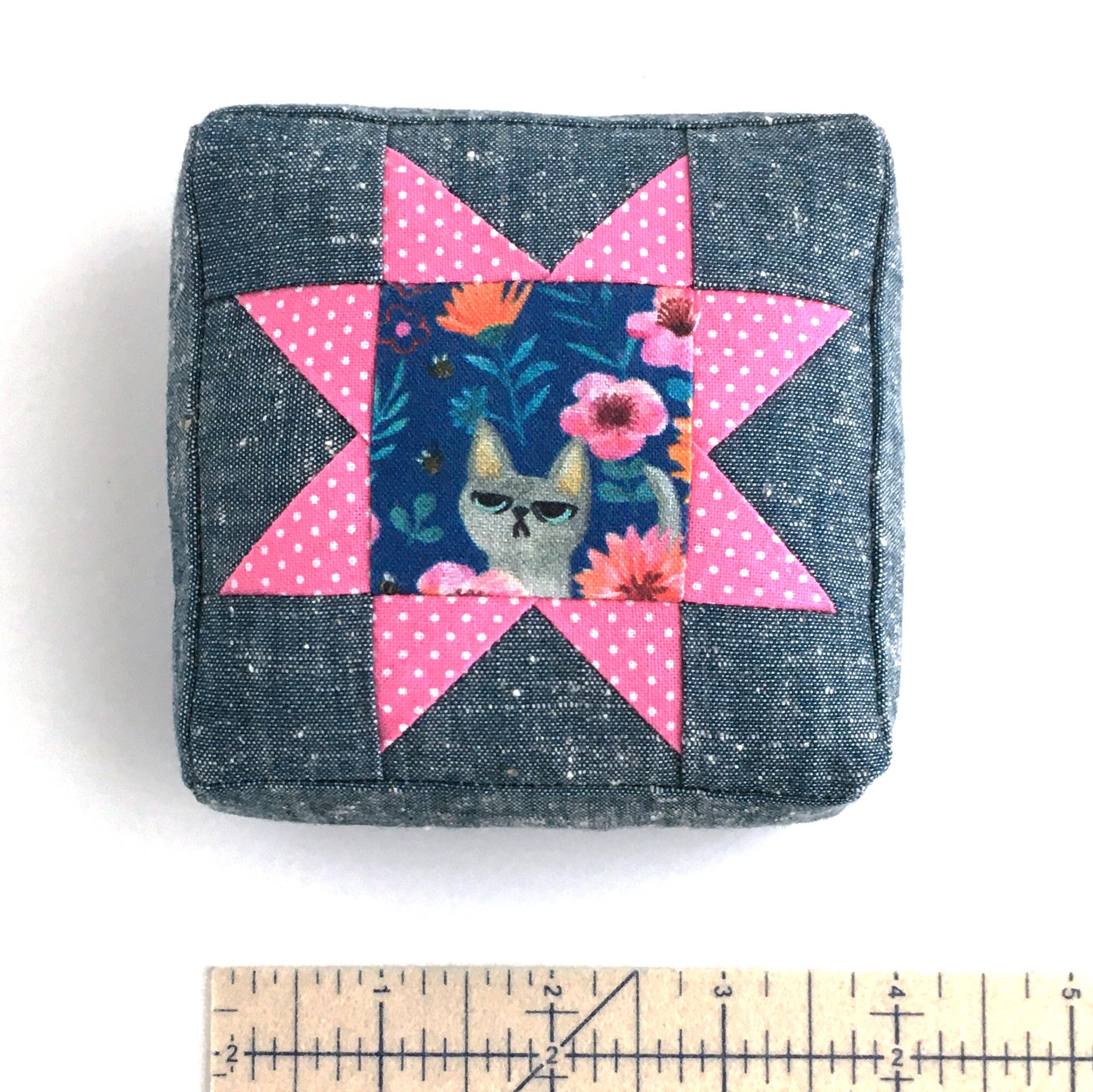 Sawtooth Star Pincushion PDF Sewing Pattern — michellepatterns.com