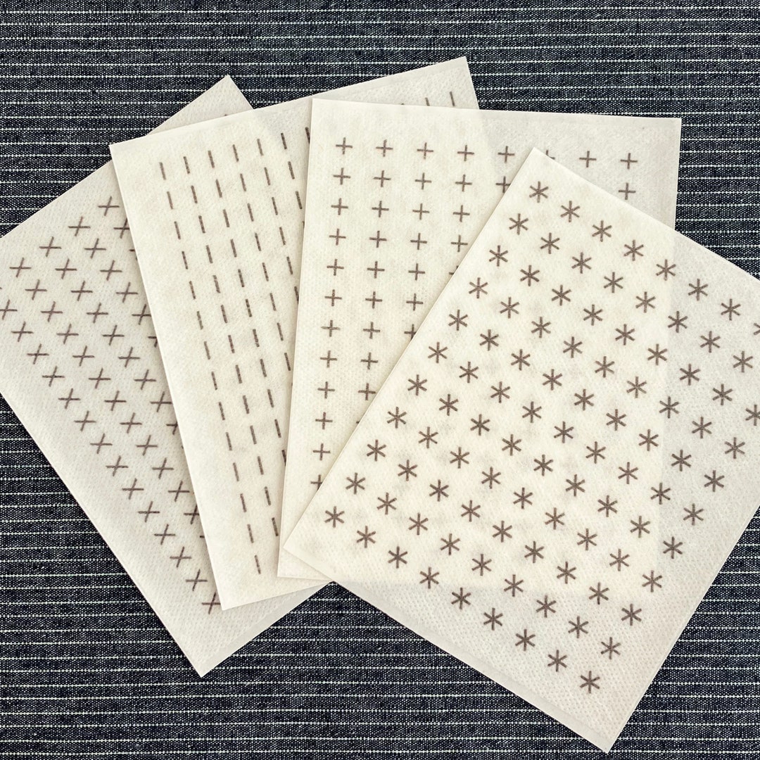 Visible Mending Stick and Stitch Patterns: (4) Sashiko Mending Designs ...