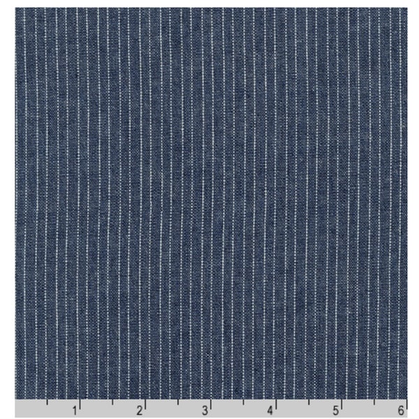 Pinstripe Denim Fabric - Etsy