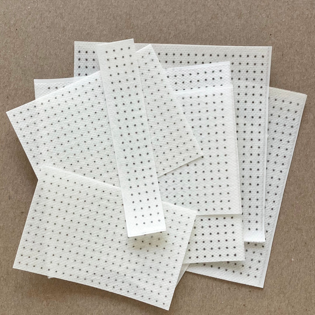 Visible Mending Stick and Stitch Dot Grid Scraps - Etsy