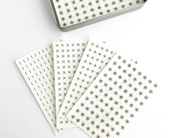 Visible Mending Stick and Stitch Patterns: 4 Sashiko Mending Designs on ...