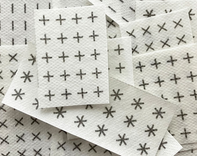 Sashiko Embroidery Patterns on Water Soluble Adhesive Paper. - Etsy