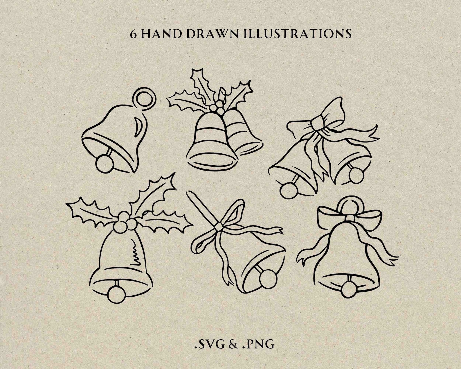 Bell With Bow SVG PNG, Hand Drawn Bell Tower Clipart, Whimsical Church ...