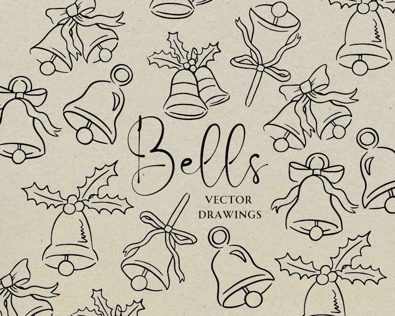 Bell With Bow SVG PNG, Hand Drawn Bell Tower Clipart, Whimsical Church ...