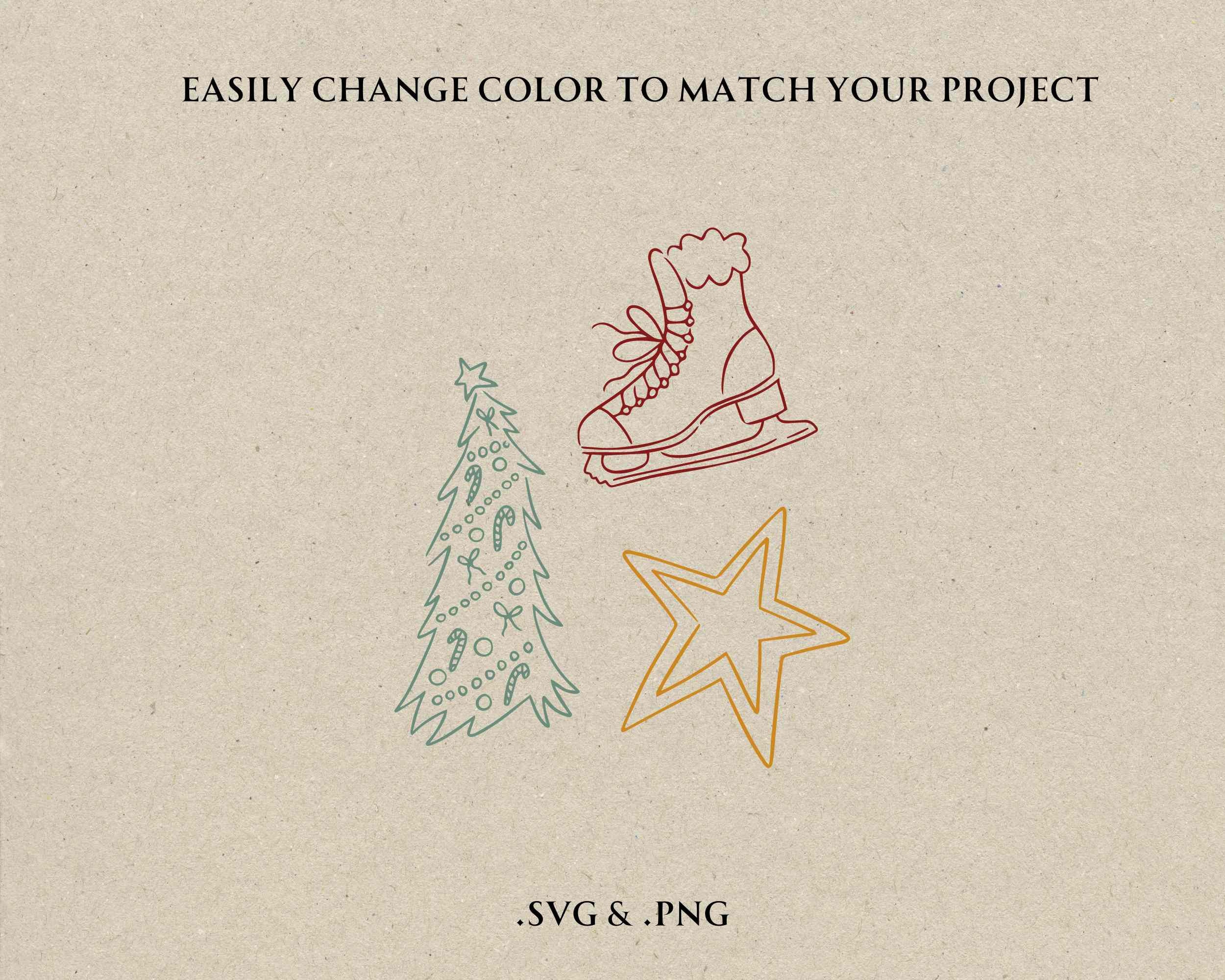 Hand Drawn Whimsical Christmas SVG PNG, Friendsmas Dinner Clipart ...