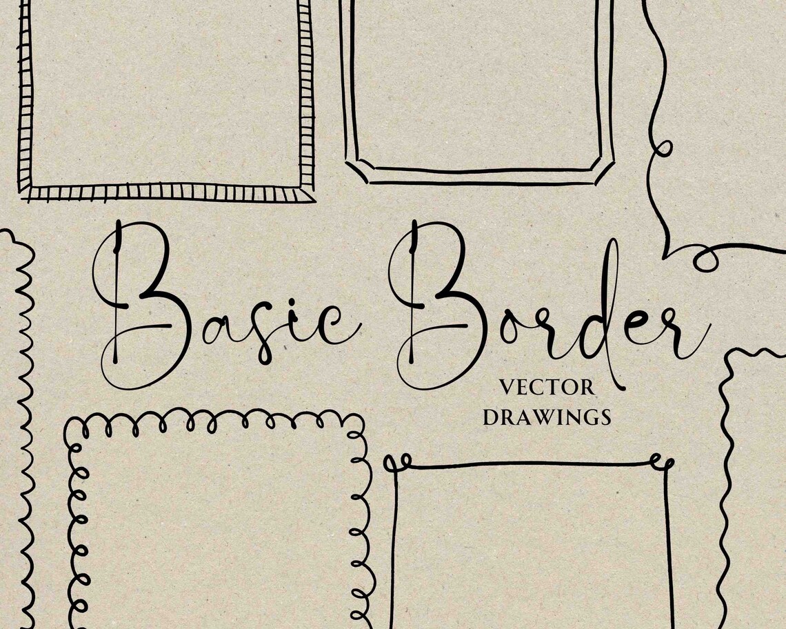 Hand Drawn Wedding Invite SVG PNG, Wavy Border Clipart, Editable in ...