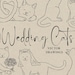 Hand Drawn Wedding Cat SVG PNG, Whimsical Bride Groom Pet Icon ...
