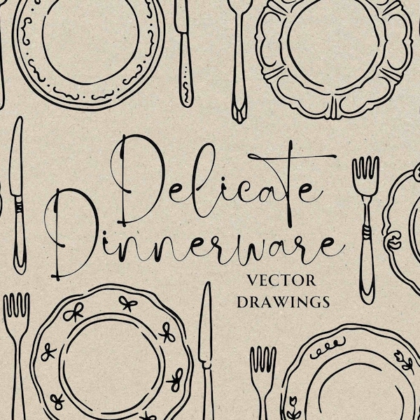 Doodle Dinner Plates - Etsy