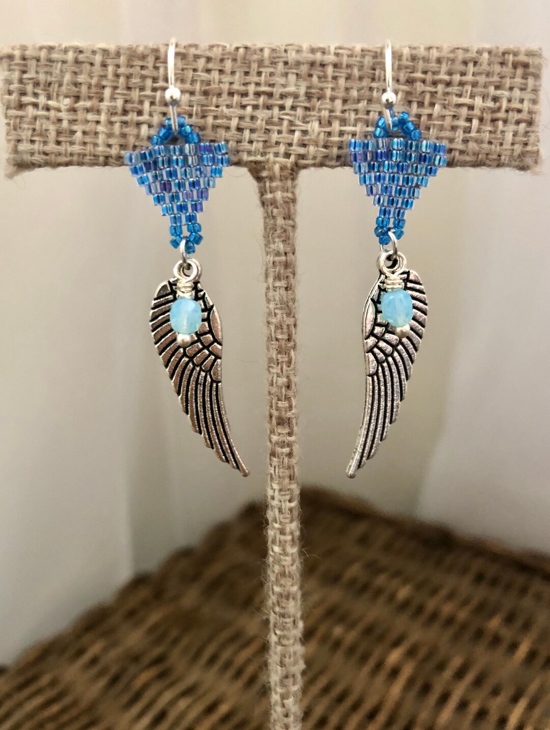 Little Wing - Pixie Drop Tiny Beaded Earrings - Etsy