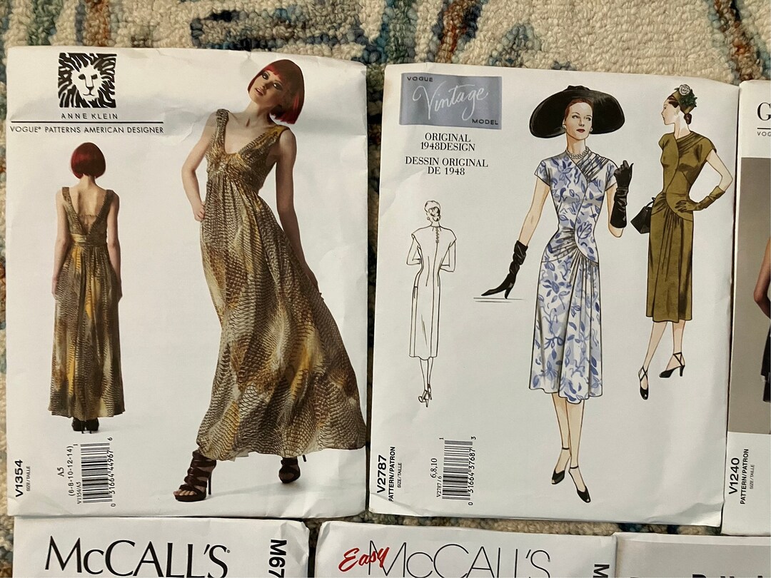 Lot of Women's Sewing Patterns, Mccalls M6744, M6755, M6074, Butterick ...