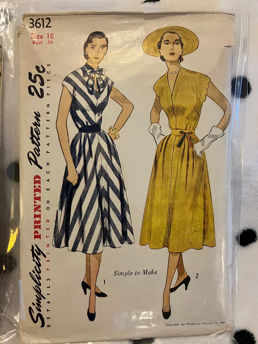Lot of Vintage Women's Sewing Patterns, Simplicity 3612, 4909 ...