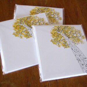Aspen Letterpress Single Notecard - Etsy
