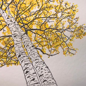 Aspen Letterpress Single Notecard - Etsy