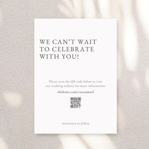 Modern Minimalist Save the Date: Photo & QR Code (canva Template) - Etsy