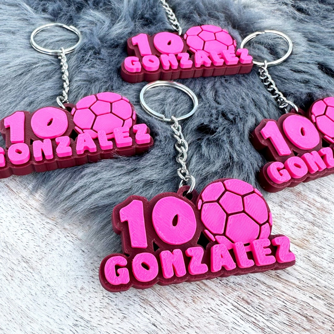 Custom Soccer Keychain, Personalized Keychain, 3D Printed Backpack Tag ...