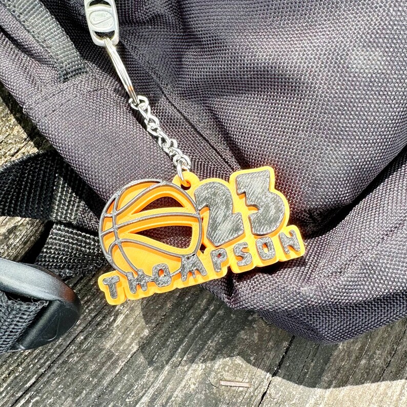 Custom Basketball Keychain, Personalized Keychain, 3D Printed Backpack ...