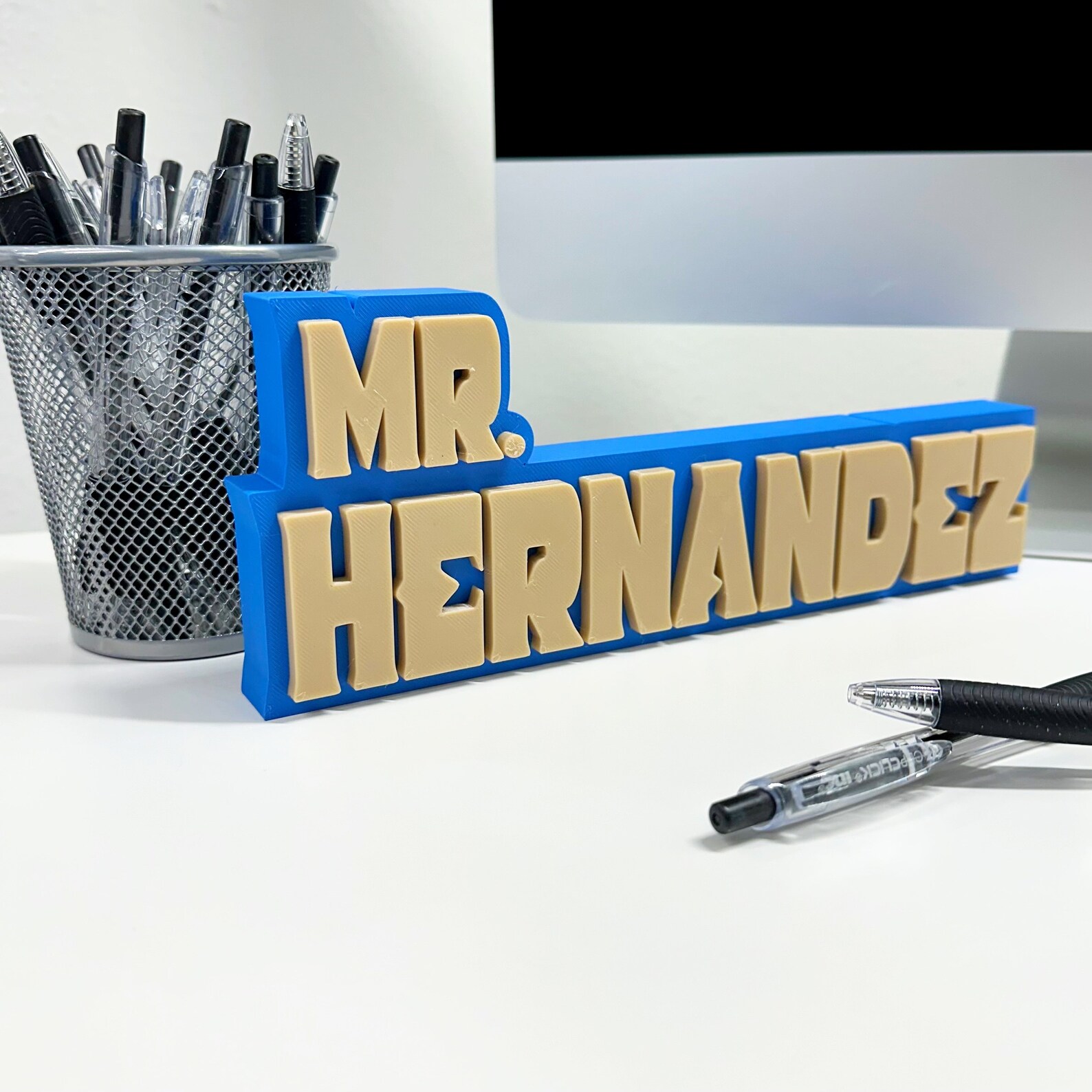 Custom Name Plate for Teacher, Military Name Plaque, 3D Printed Sign ...