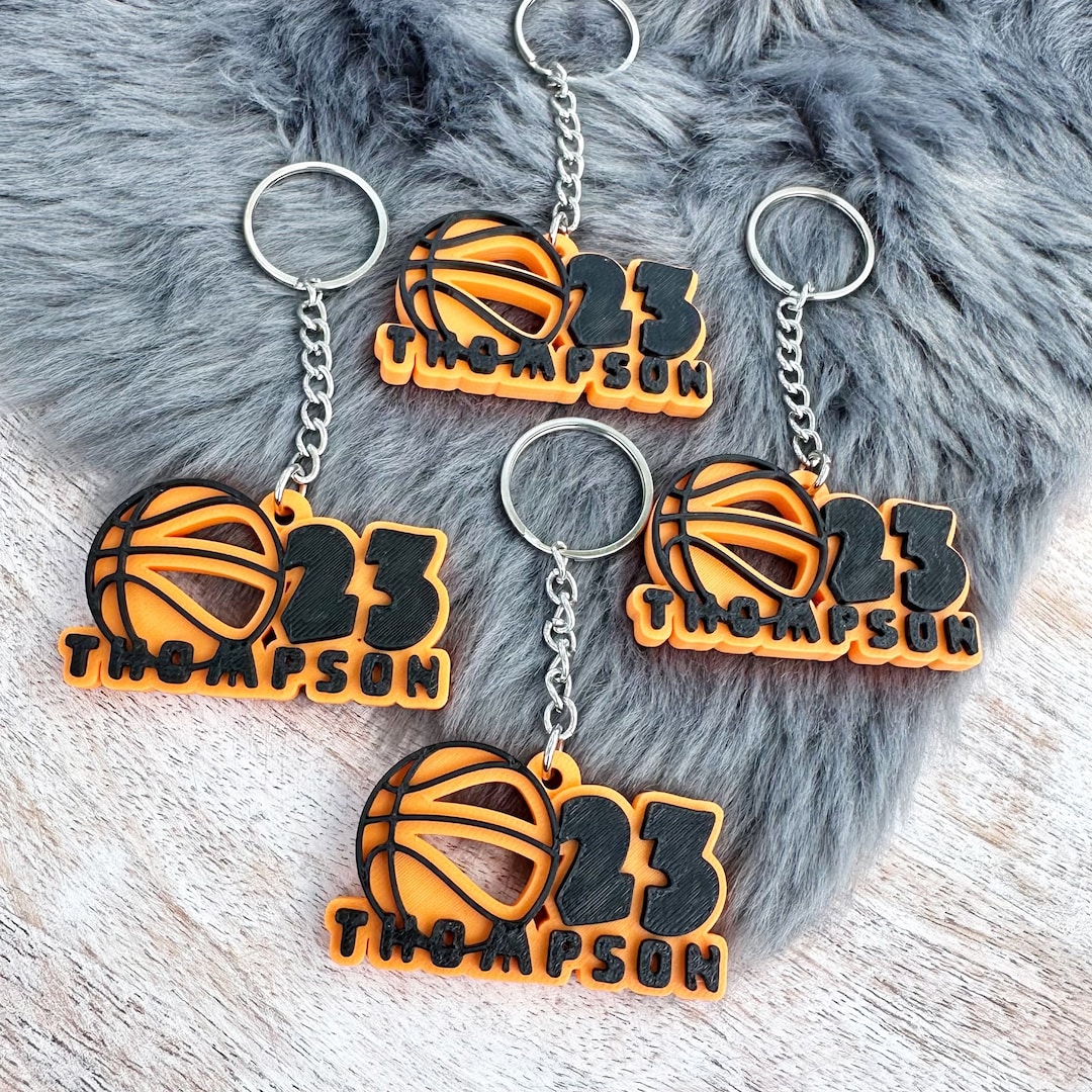 Custom Basketball Keychain, Personalized Keychain, 3D Printed Backpack ...